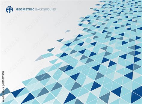 Abstract Blue Geometric Triangle Structure Perspective Background Stock Vector Adobe Stock