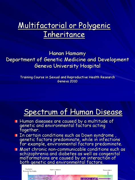 Multifactorial Polygenic Inheritance Hamamy 2010 Pdf Quantitative
