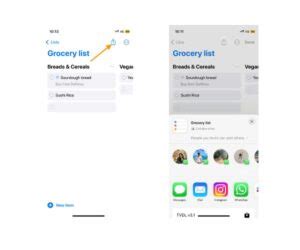 How To Create And Share Grocery List On The IOS 17 Reminders App