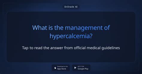 What Is The Management Of Hypercalcemia