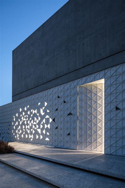 Triangles Of Light Animate Perforated Facade Of House By Pitsou Kedem
