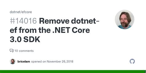 Remove Dotnet Ef From The Net Core Sdk Issue Dotnet Efcore Github