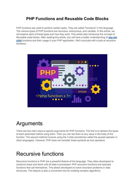 Php Functions And Reusable Code Blocks By Zac Efron Issuu