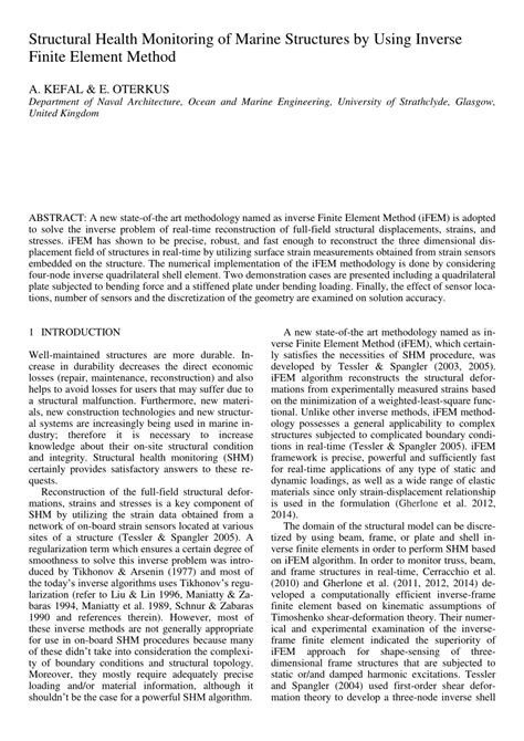 Pdf Structural Health Monitoring Of Marine Structures By Using