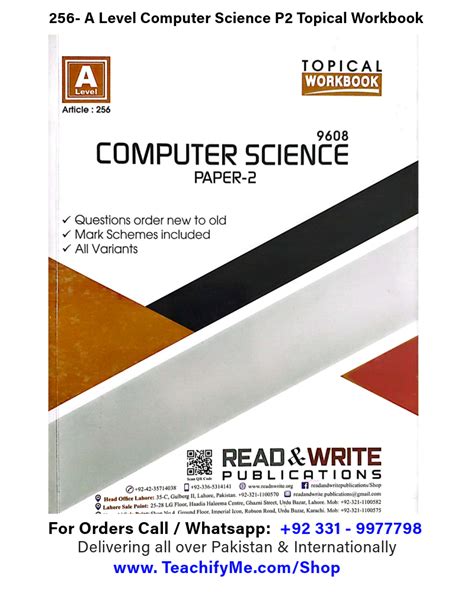 Computer Science As Level 9618 Paper 2 Topical Workbook 256 Read