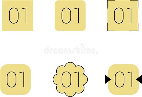 Simple Flat Frames Vector Illustrations Stock Vector Illustration Of