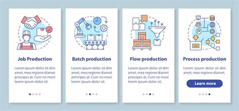 Premium Vector Manufacturing Method Onboarding Mobile App Page Screen