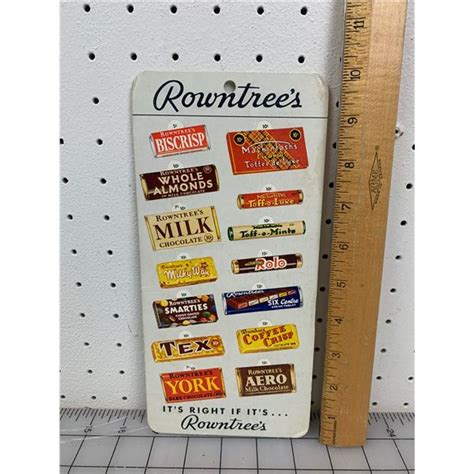 Vintage Rowntrees Advertising Chocolate Candy Cardboard Window Hanger Sign Schmalz Auctions