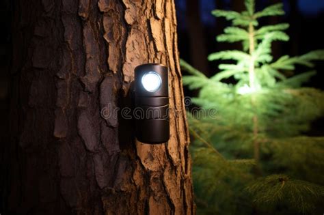 Weatherproof Motion Sensor Light On A Tree Stock Image Image Of Dawn Efficient 293162187