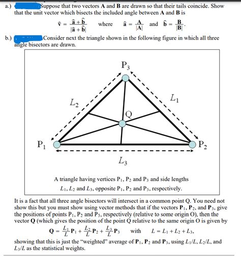 Solved A Suppose That Two Vectors A And B Are Drawn So Chegg Com