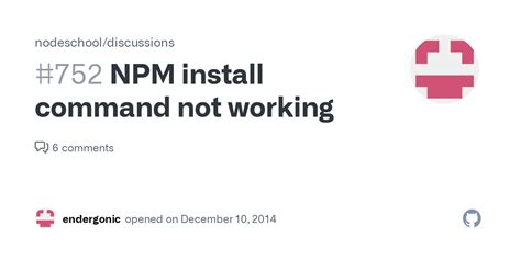 Npm Install Command Not Working Issue Nodeschool Discussions Github
