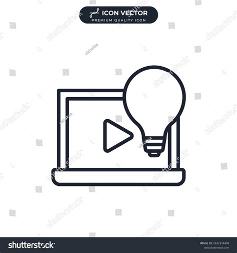 Video Tutorials Icon Symbol Template Graphic Stock Vector Royalty Free