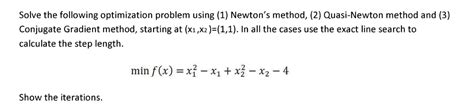 Solved Using The Nelder Mead Algorithm Solve The Following Chegg