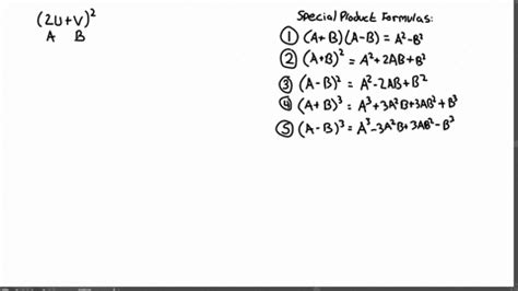 SOLVED Multiply The Algebraic Expressions Using A Special Product Formula And Simplify U V