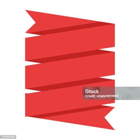 Bändchen Rotes Band Menübandvorlage Banner Leer Bannervorlage Stock