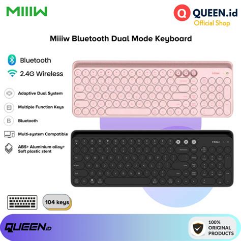 Jual Xiaomi Miiiw Wireless Keyboard Dual Mode Keyboard Bluetooth And Usb 2 4ghz Wireless