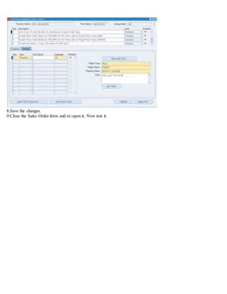 Oracle EBS R Sales Order Personalization DOCX Programming Languages Computing
