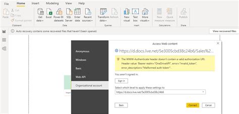 solved error message while retrieving data from one drive microsoft