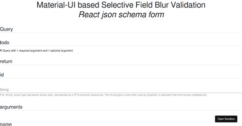 Material Ui Blur Validation React Json Schema Form Forked Codesandbox
