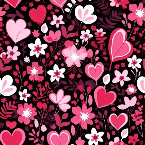 20000 Flowers Hearts Pattern Pictures