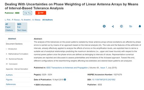 Dealing With Uncertainties On Phase Weighting Of Linear Antenna Arrays By Means Of Interval