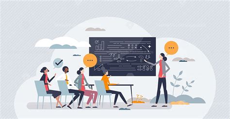 Education And Learning From Teachers And Scientists Tiny Person Concept Vectormine