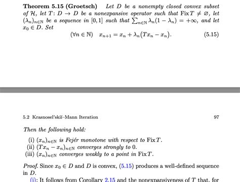 Solved Theorem 515 Groetsch ﻿let D ﻿be A Nonempty Closed
