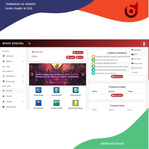 jual source code script panel smm and ppob otomatis oper pembayaran
