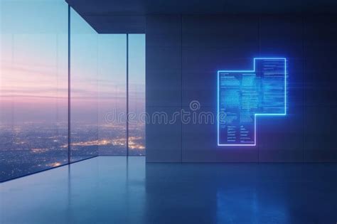 Futuristic Building Design Project Visualized Via Holographic Interface