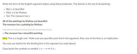 Solved Write The Form Of The English Argument Below Using