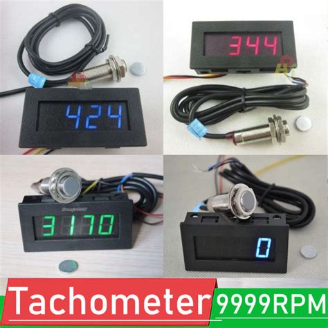 Led Digital Tachometer Rpm Speed Meter Hall Proximity Switch Sensor
