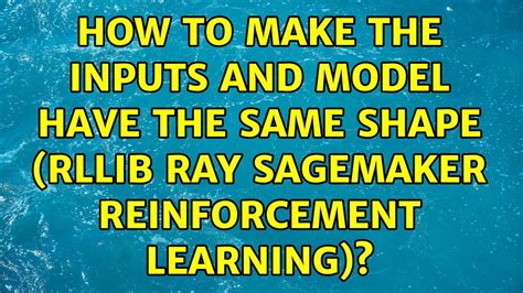 how to make the inputs and model have the same shape rllib ray
