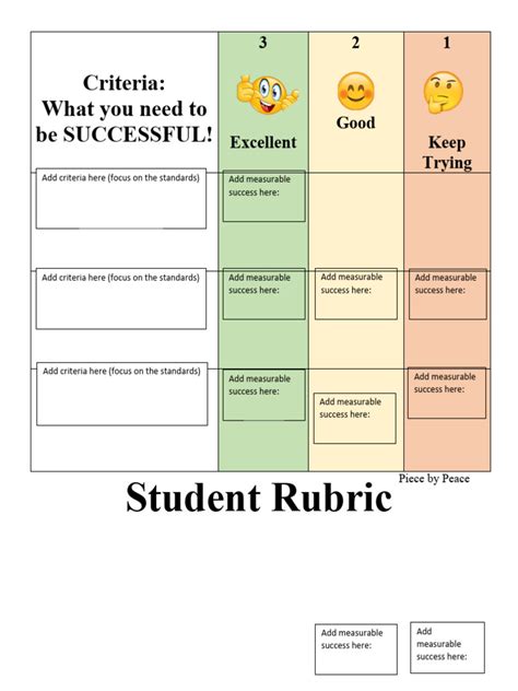 Studentrubrictemplate 1 Pdf Studentrubrictemplate 1 Pdf