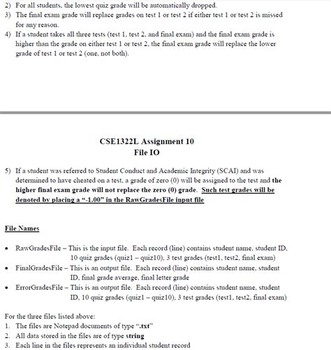 Cse1322l Assignment 10 File Io Overview For This