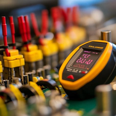 A Multimeter Displaying Voltage Readings During A Circuit Test Premium Ai Generated Image
