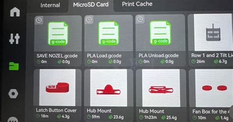 bambu unload and load all filament type buttons sd card for non ams by