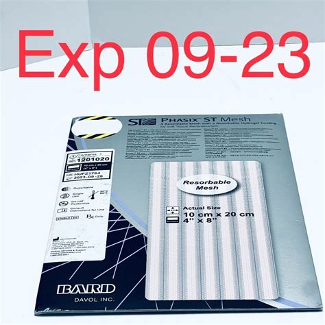 New Bard 1201020 Phasix St Mesh Disposables General For Sale Dotmed Listing 4757774