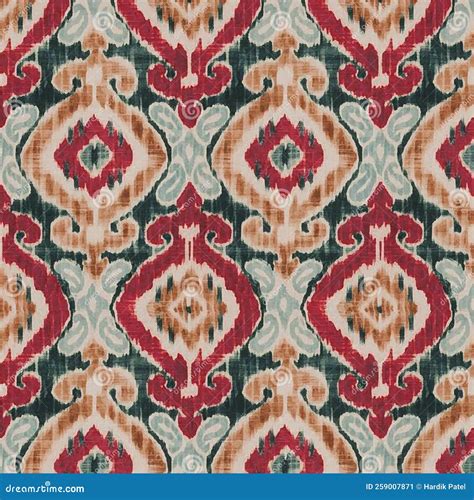 Abstract Shirting Design Ajrakh Pattern Background Digital Printing Textile Pattern Royalty