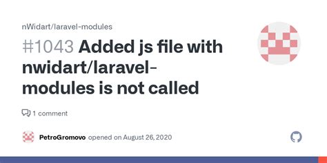 Added Js File With Nwidartlaravel Modules Is Not Called · Issue 1043