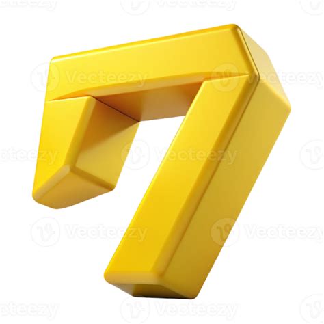 Immaculate Coastal Crisp Edges Defining A Geometric Number In Flat Yellow With Scalable Design