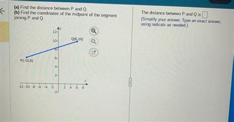 Solved A Find The Distance Between P And Q