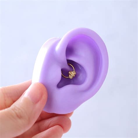 16g Titanium Dainty Bee Daith Earring Silver Gold Daith Piercing