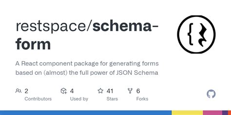 GitHub Restspace Schema Form A React Component Package For Generating Forms Based On Almost