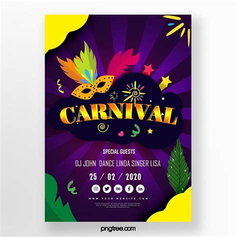 브라질의 카니발 포스터 디자인 Psd 다운로드