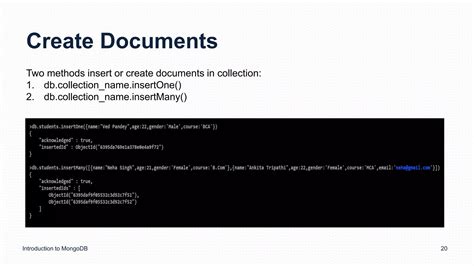Introduction To MongoDB Pptx Databases Computer Software And Applications