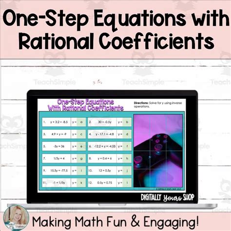 One Step Equations With Rational Coefficients Digital Self Checking