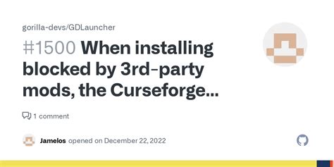 When Installing Blocked By 3rd Party Mods The Curseforge Popup Checks