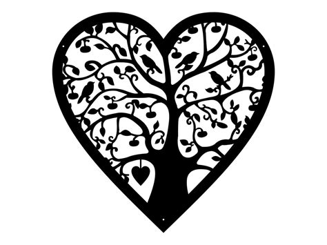 Heart Tree Of Life Art Metal Tree Of Life Wall Art Metal Nature Wall Art Home Office Tree Of