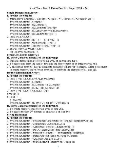 Std X Cta Practice Paper 2023 24 Pdf
