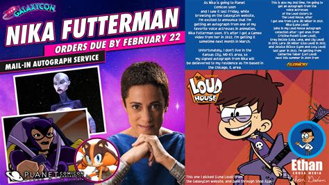 Nika Futterman Luna Loud Autograph Announcement By Ethancrossmedia On